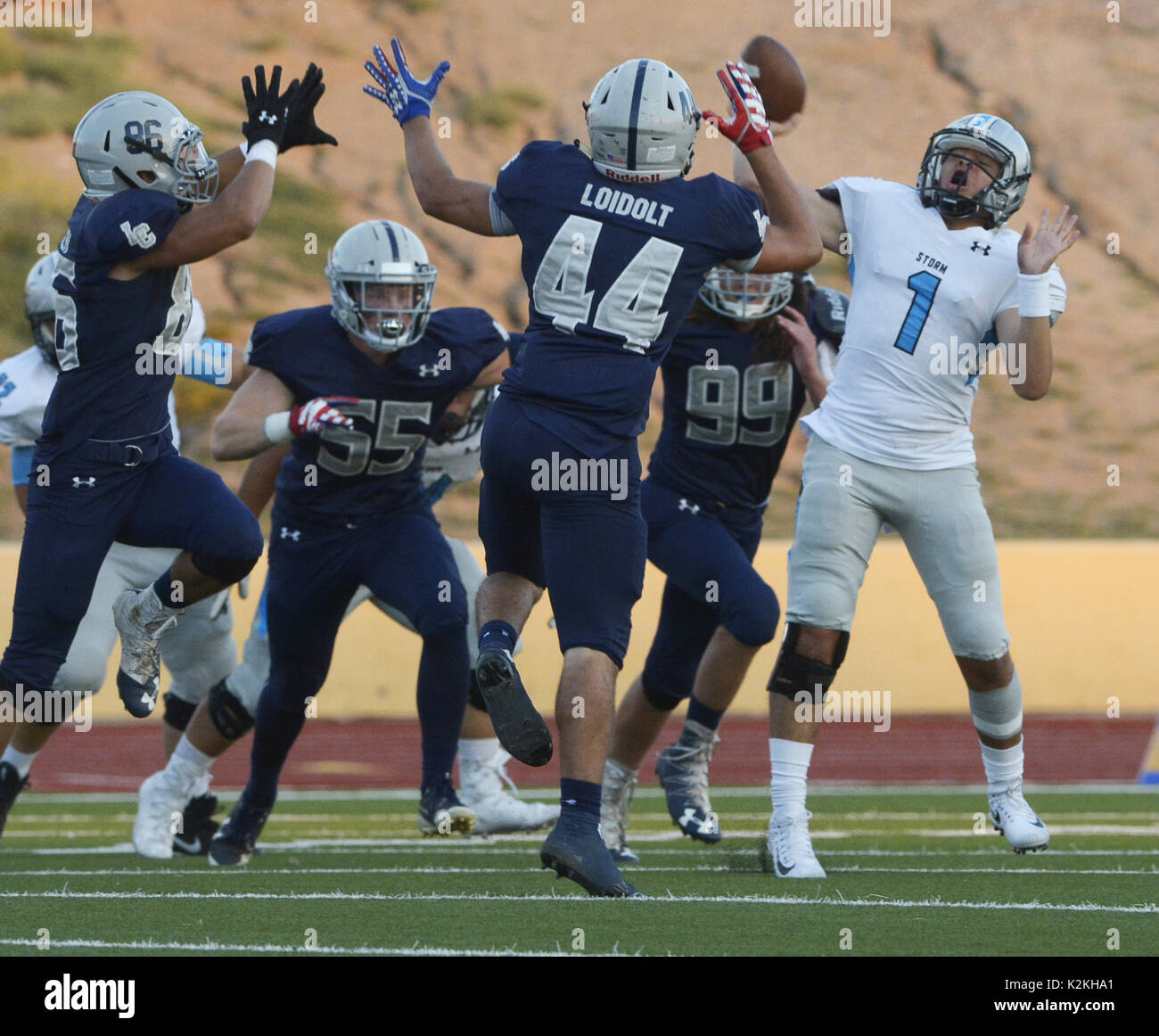 Usa. 31st Aug, 2017. SPORTS -- Cleveland quarterback Angelo Trujillo, 1 ...