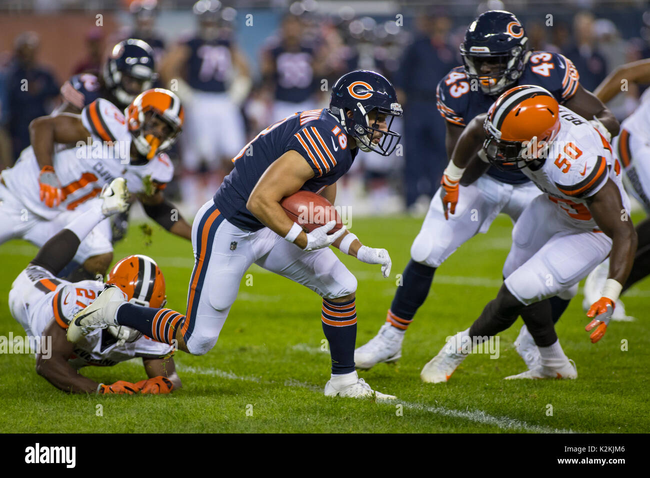 Chicago, Illinois, USA. 31st Aug, 2017. U.S. - Chicago Bears #18 Daniel ...