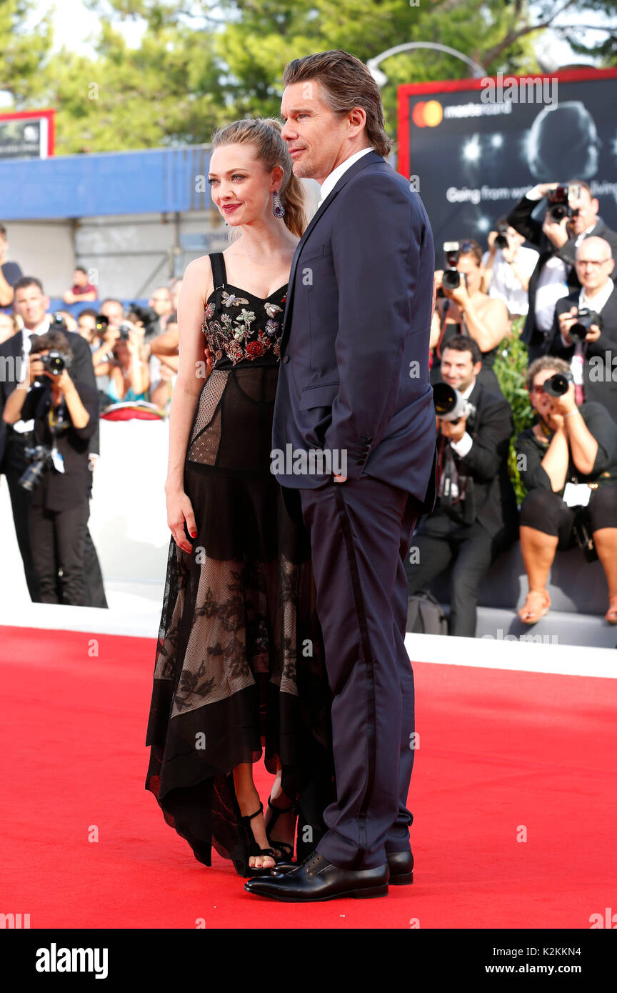 Venice, Italy. 31st Aug, 2017. Amanda Seyfried and Ethan Hawke ...