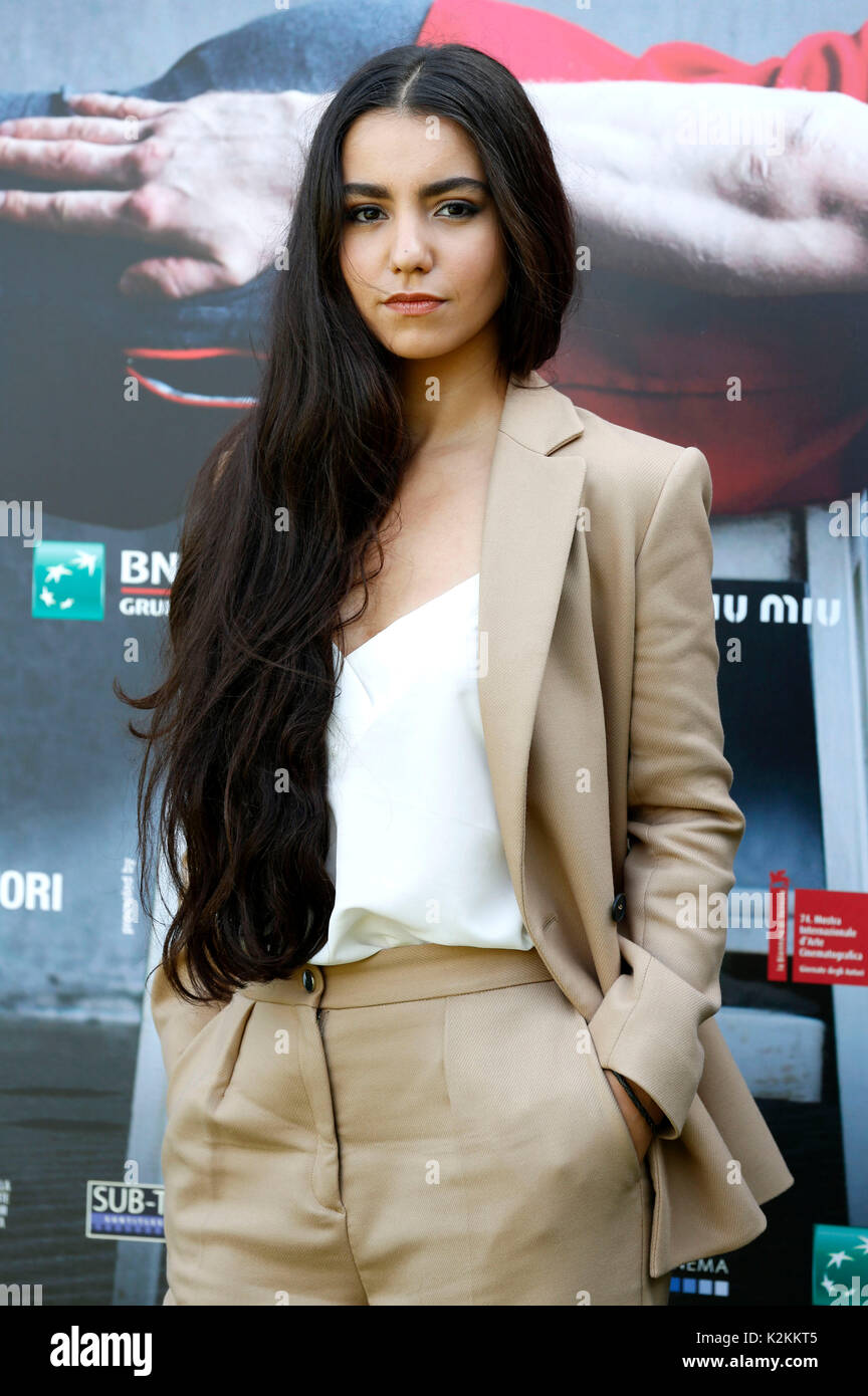 Venice, Italy. 31st Aug, 2017. Lina El Arabi during the 'Miu Miu Women's Tales' photocall at the ...