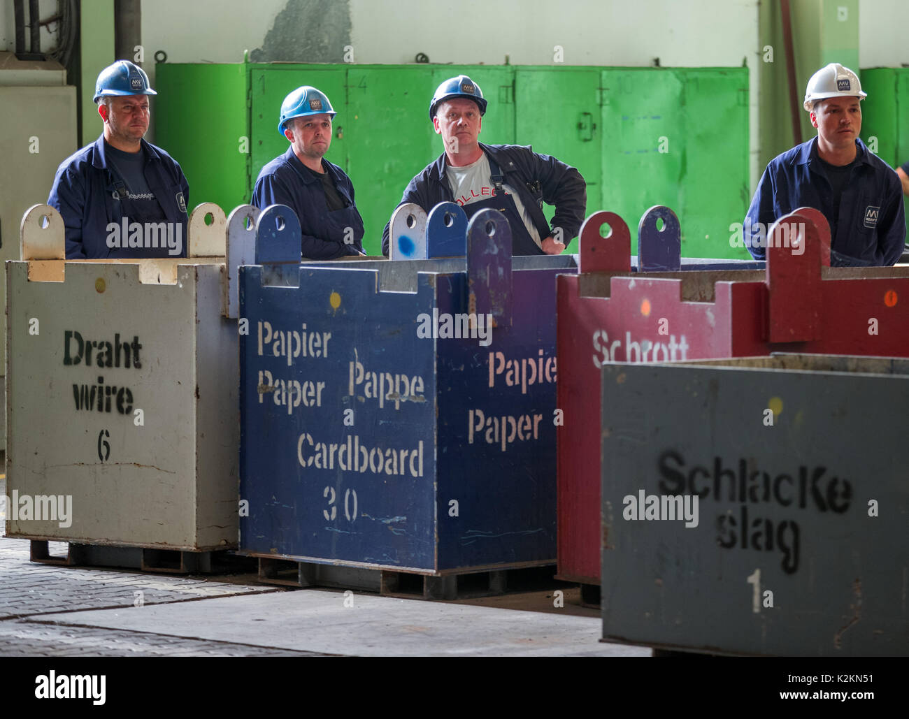 Wismar, Germany. 1st Sep, 2017. Shipyard employees watch the ceremonial ...