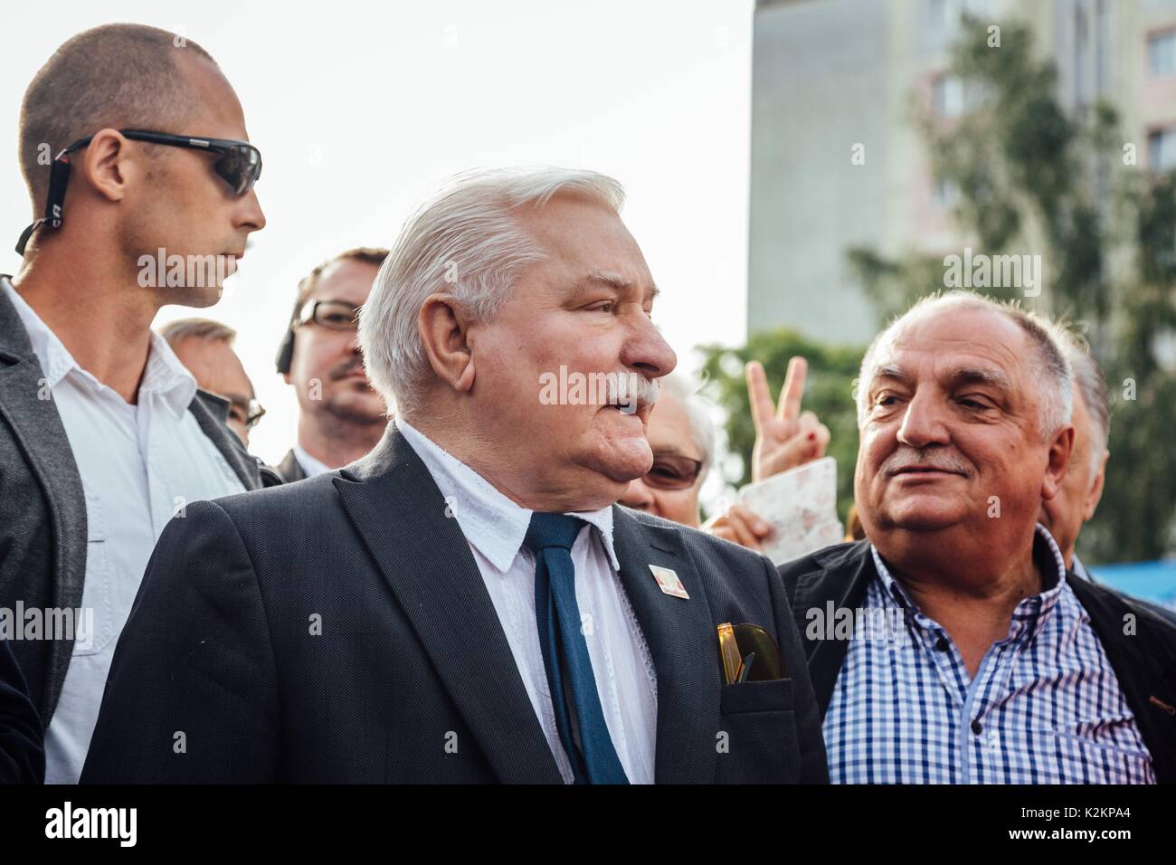 Gdansk, Poland. 31st Aug, 2017. Polish Former President Lech Walesa The ...