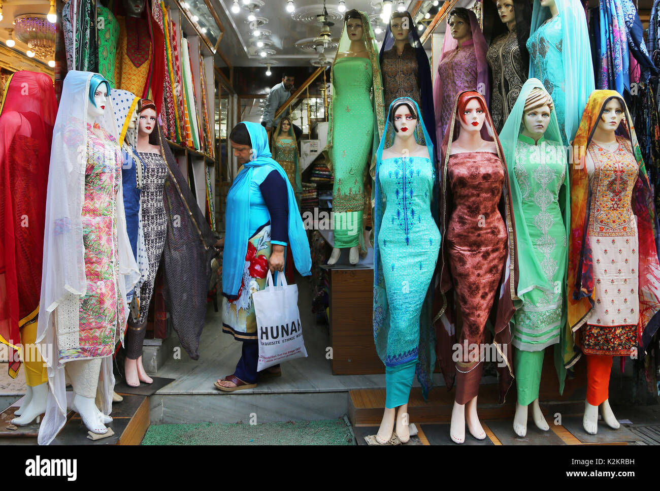 Kashmir. 1st Sep, 2017. Muslims shop at a market for the Eid al-Adha ...