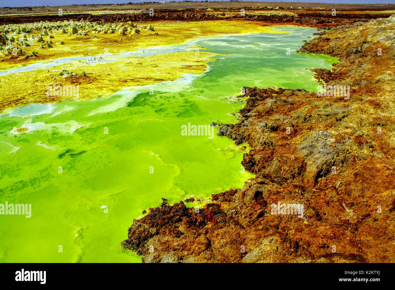 Dallol volcano Danakil depression Ethiopia Stock Photo - Alamy