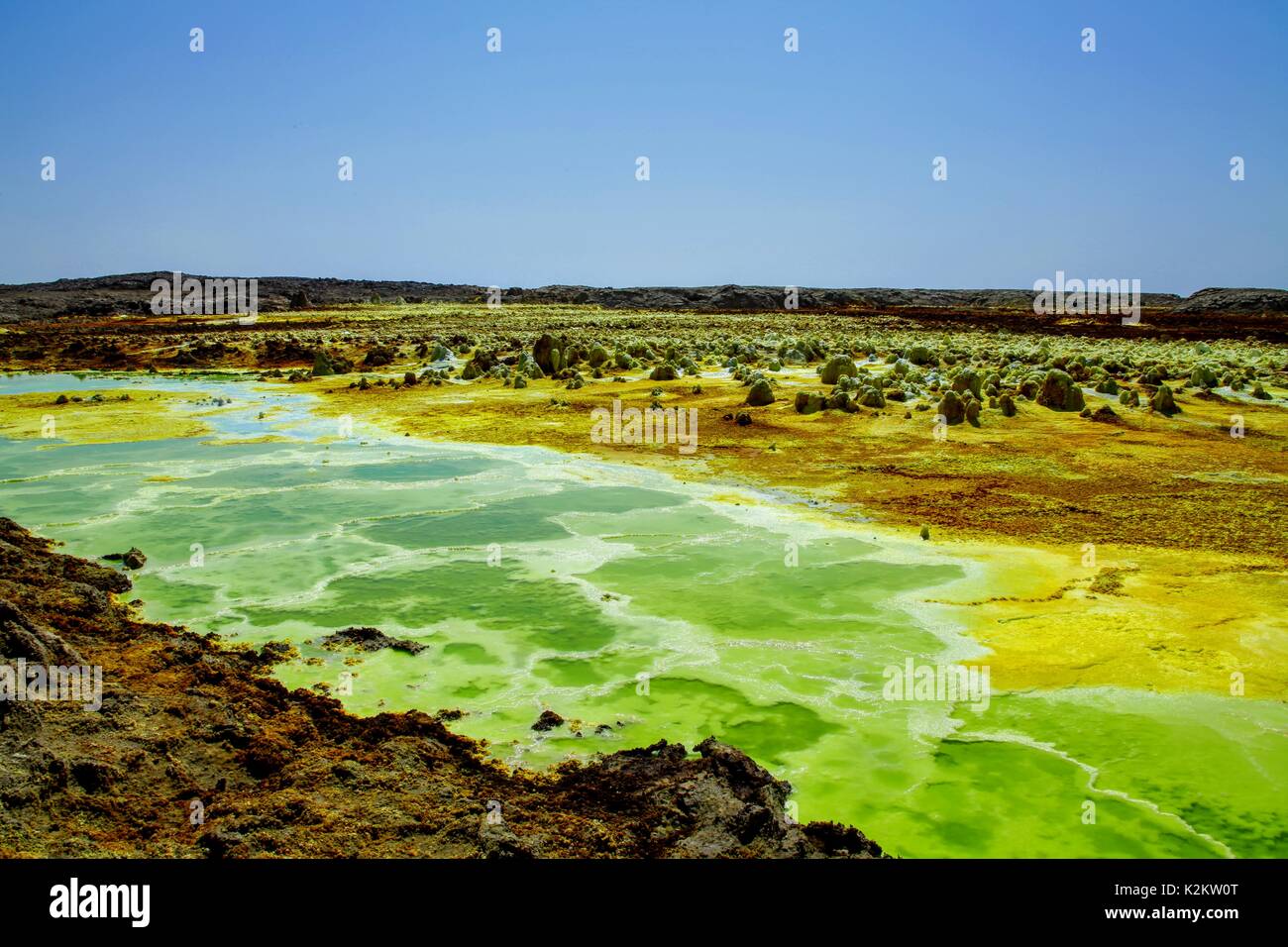 Dallol volcano Danakil depression Ethiopia Stock Photo - Alamy