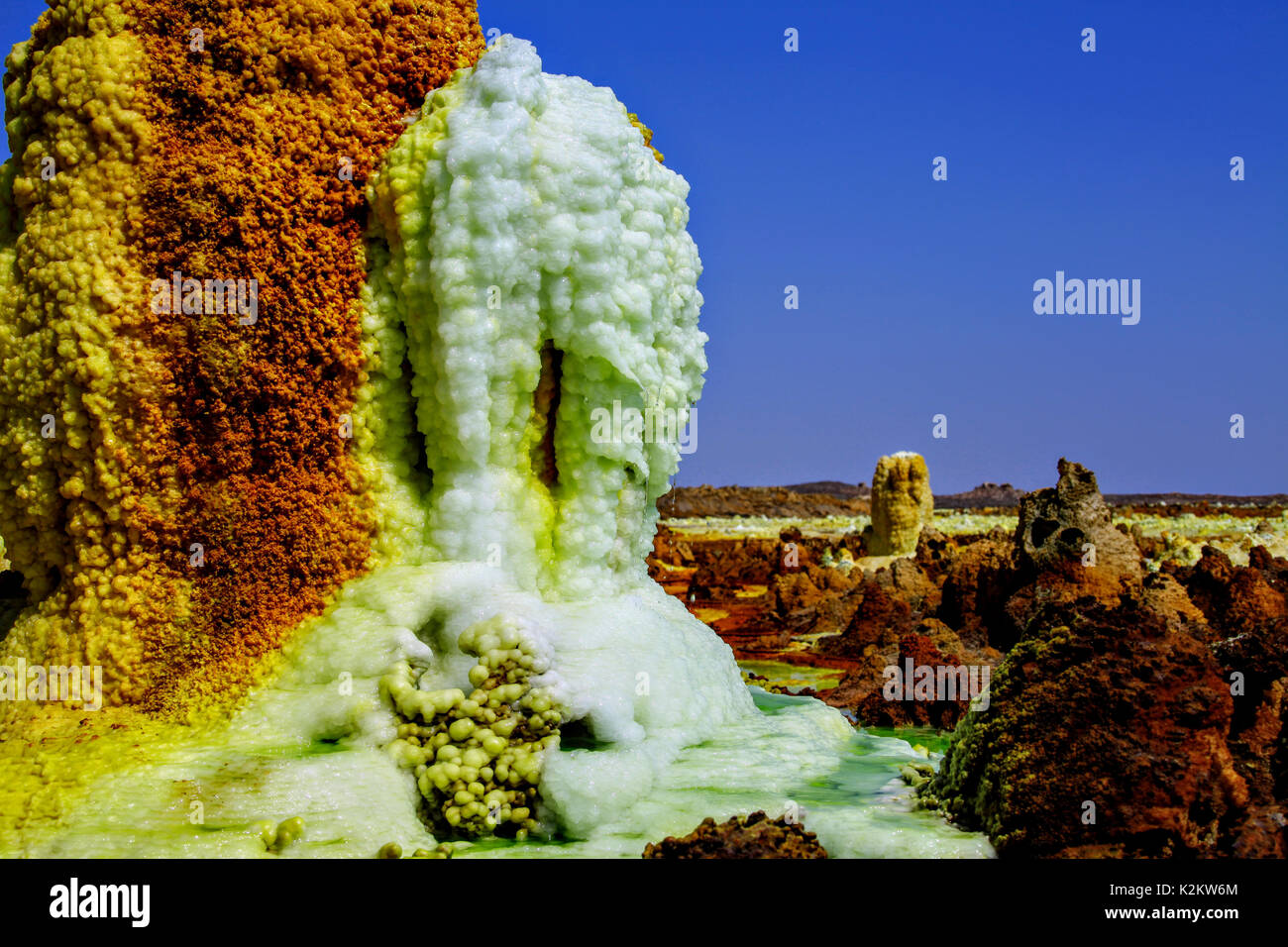 Dallol volcano Danakil depression Ethiopia Stock Photo - Alamy
