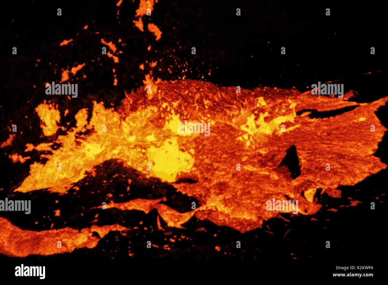 Erta Ale volcano Danakil depression Afar Ethiopia Stock Photo - Alamy