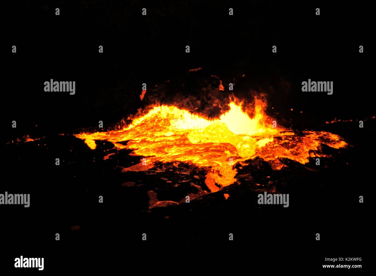 Erta Ale volcano Danakil depression Afar Ethiopia Stock Photo - Alamy