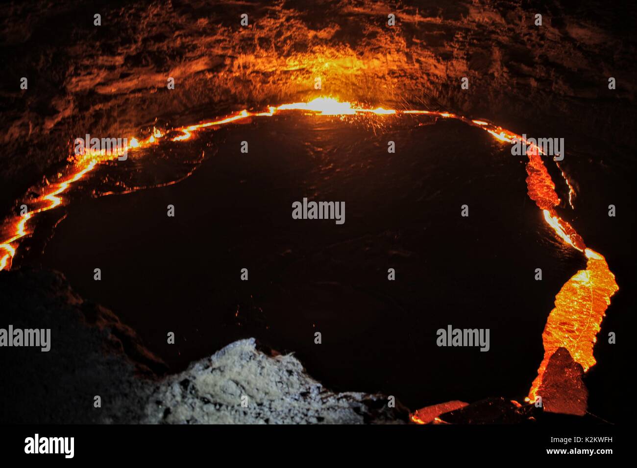 Erta Ale volcano Danakil depression Afar Ethiopia Stock Photo - Alamy