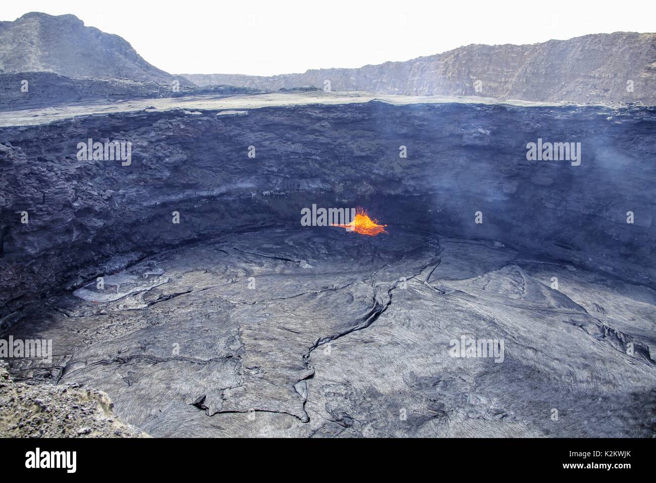 Erta Ale volcano Danakil depression Afar Ethiopia Stock Photo - Alamy