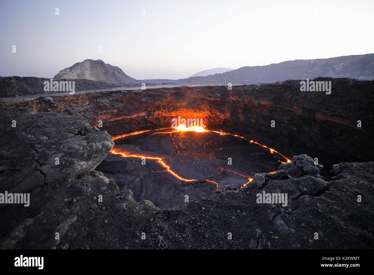 Erta Ale volcano Danakil depression Afar Ethiopia Stock Photo - Alamy