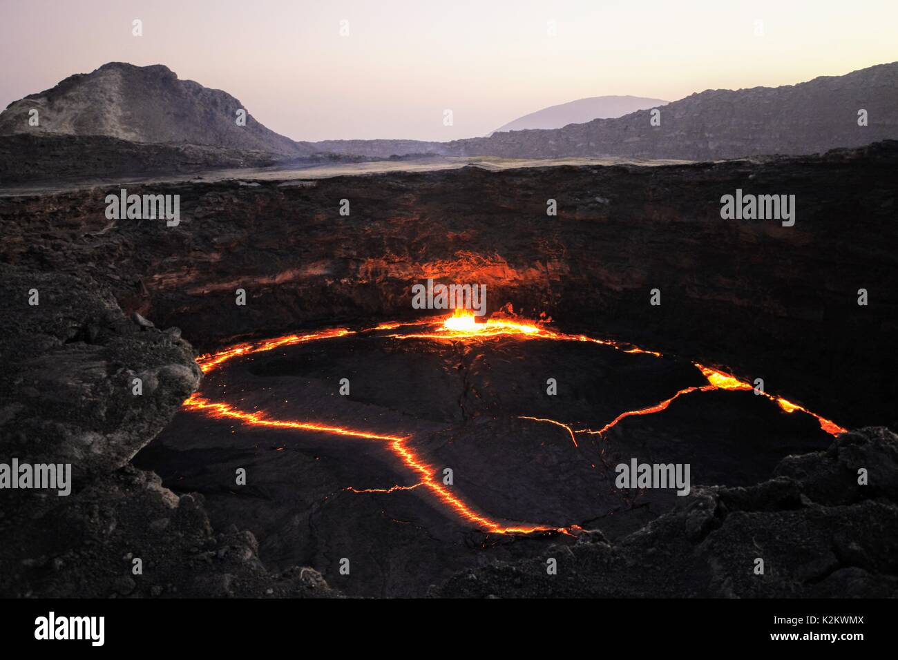 Erta Ale volcano Danakil depression Afar Ethiopia Stock Photo - Alamy