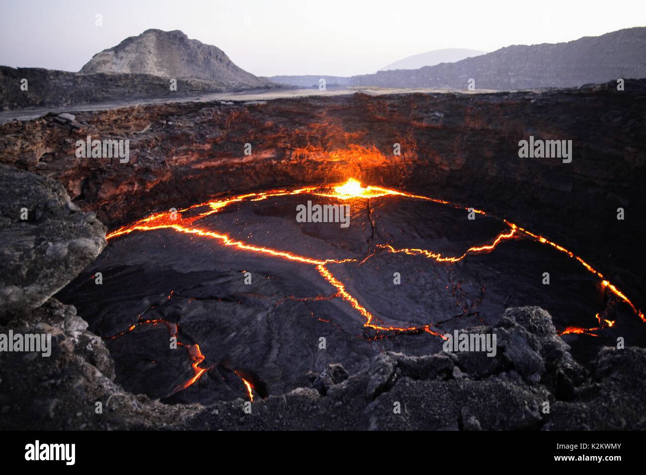 Erta Ale volcano Danakil depression Afar Ethiopia Stock Photo - Alamy