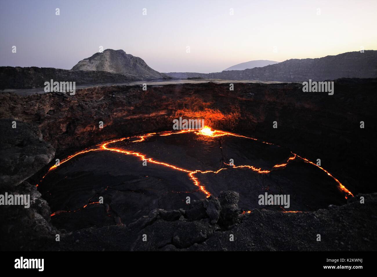 Erta Ale volcano Danakil depression Afar Ethiopia Stock Photo - Alamy