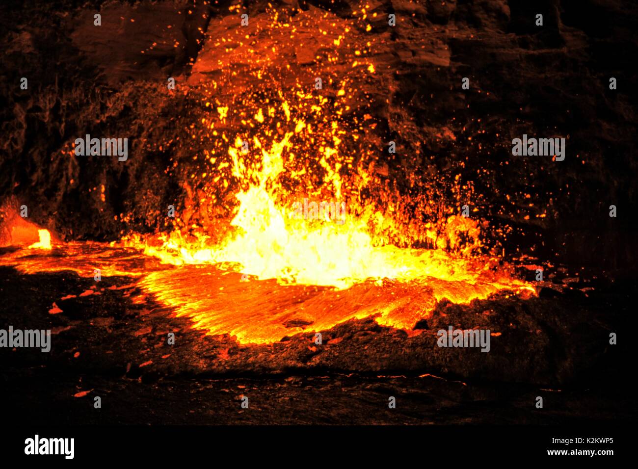 Erta Ale volcano Danakil depression Afar Ethiopia Stock Photo - Alamy