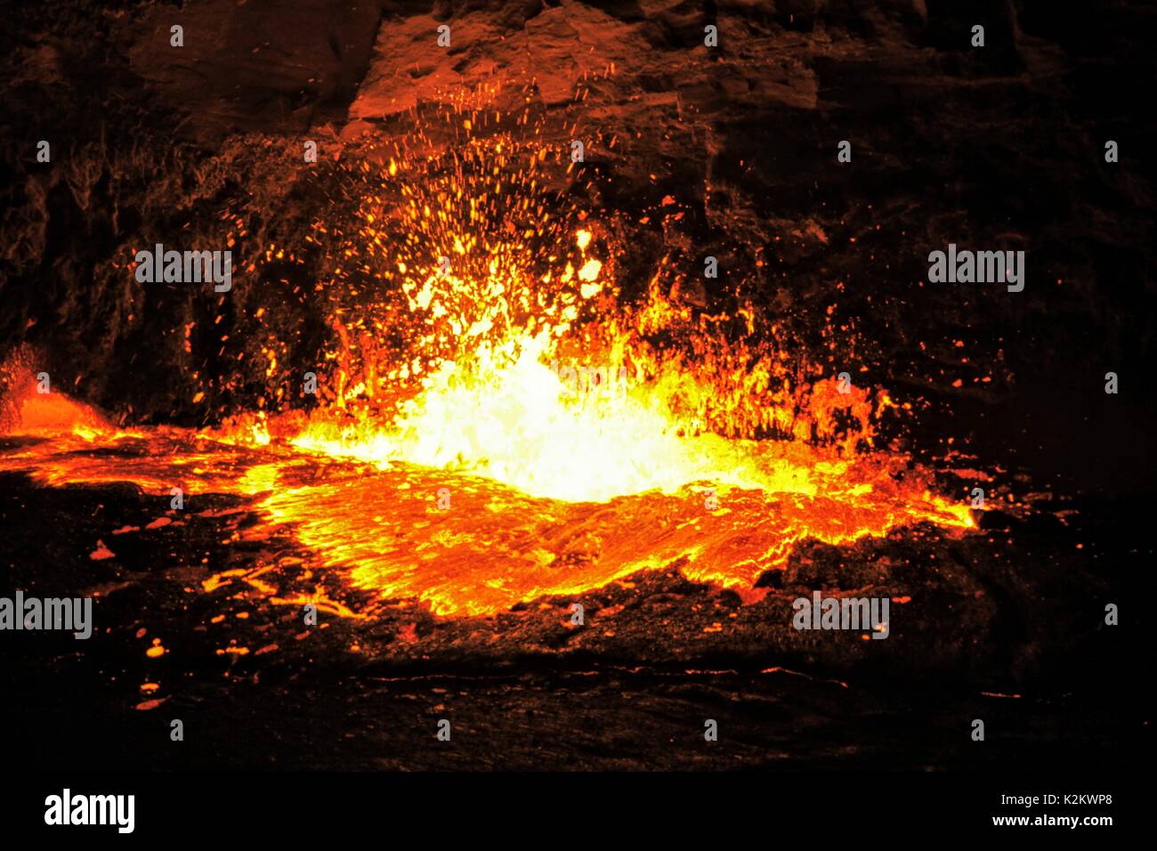 Erta Ale volcano Danakil depression Afar Ethiopia Stock Photo - Alamy