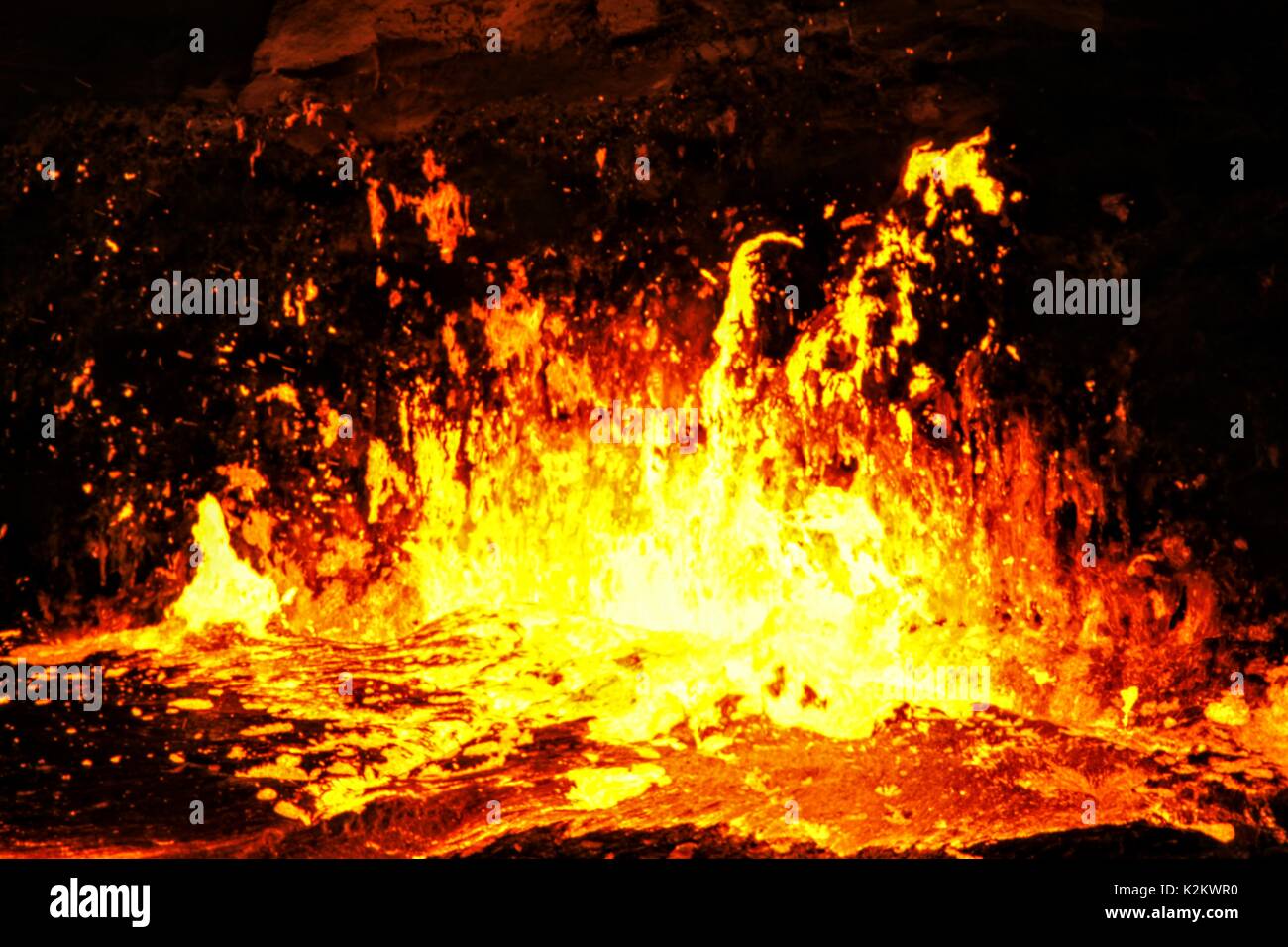 Erta Ale volcano Danakil depression Afar Ethiopia Stock Photo - Alamy