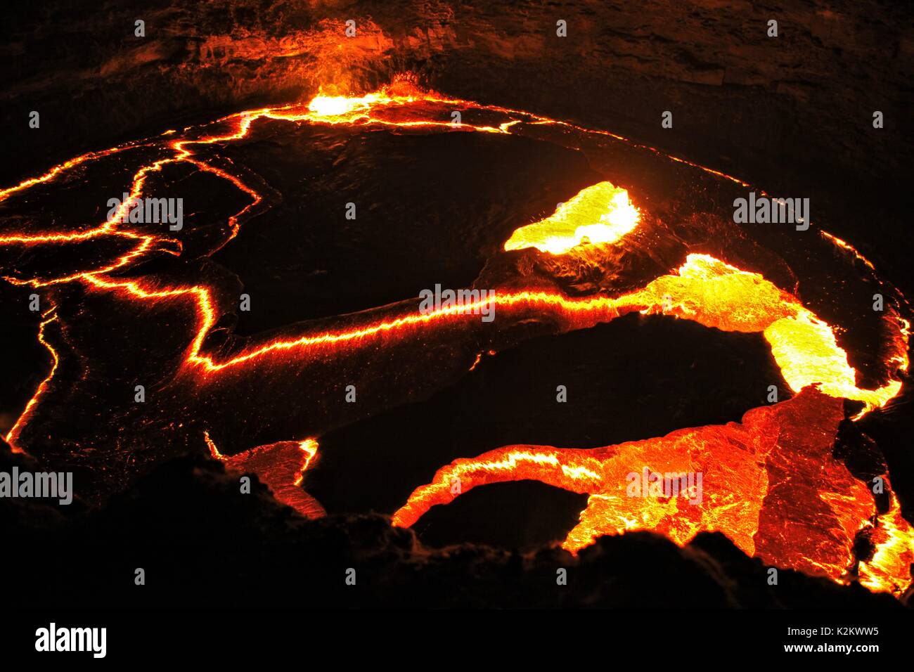 Erta Ale volcano Danakil depression Afar Ethiopia Stock Photo - Alamy