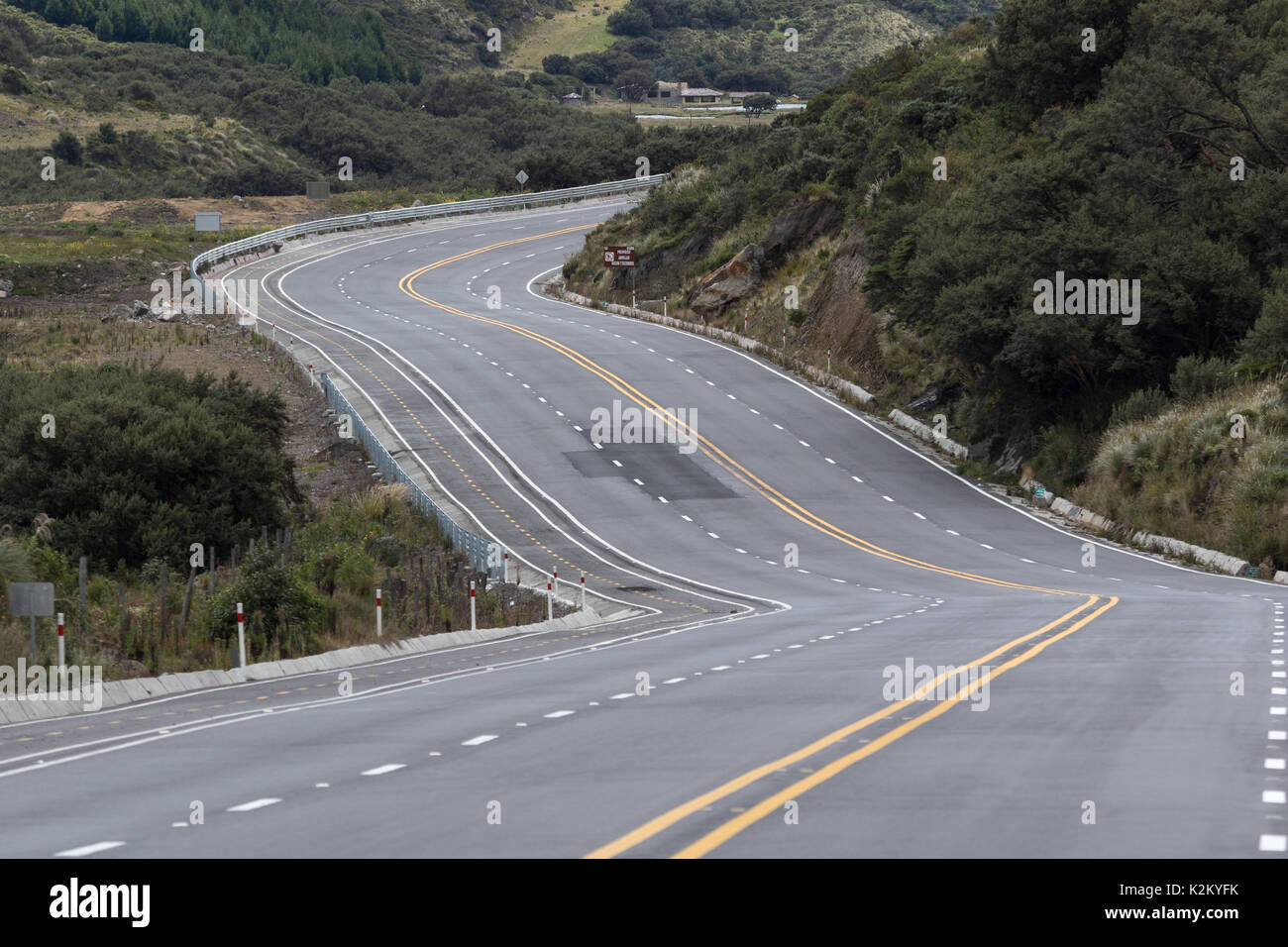 multi lane highway in the Andes of Ecuador form Quito to Papallacta ...