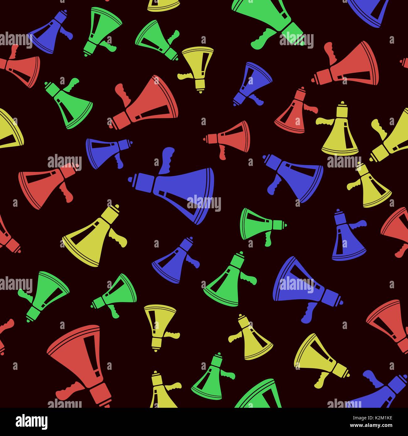 Loudspeaker on blue background Stock Vector Images - Alamy