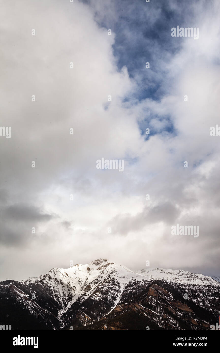 Snow landscape in Andorra Stock Photo - Alamy