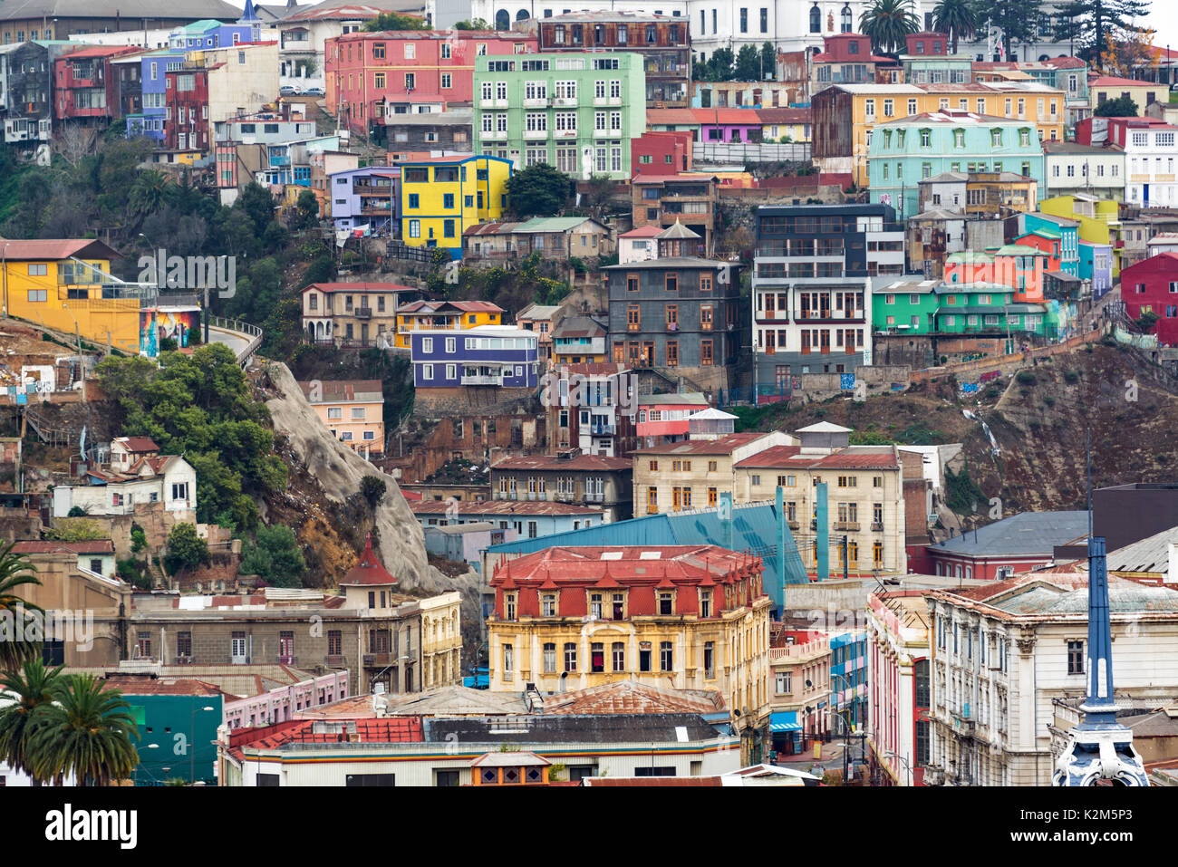 Beautiful view of colorful Valparaiso, Chile Stock Photo - Alamy