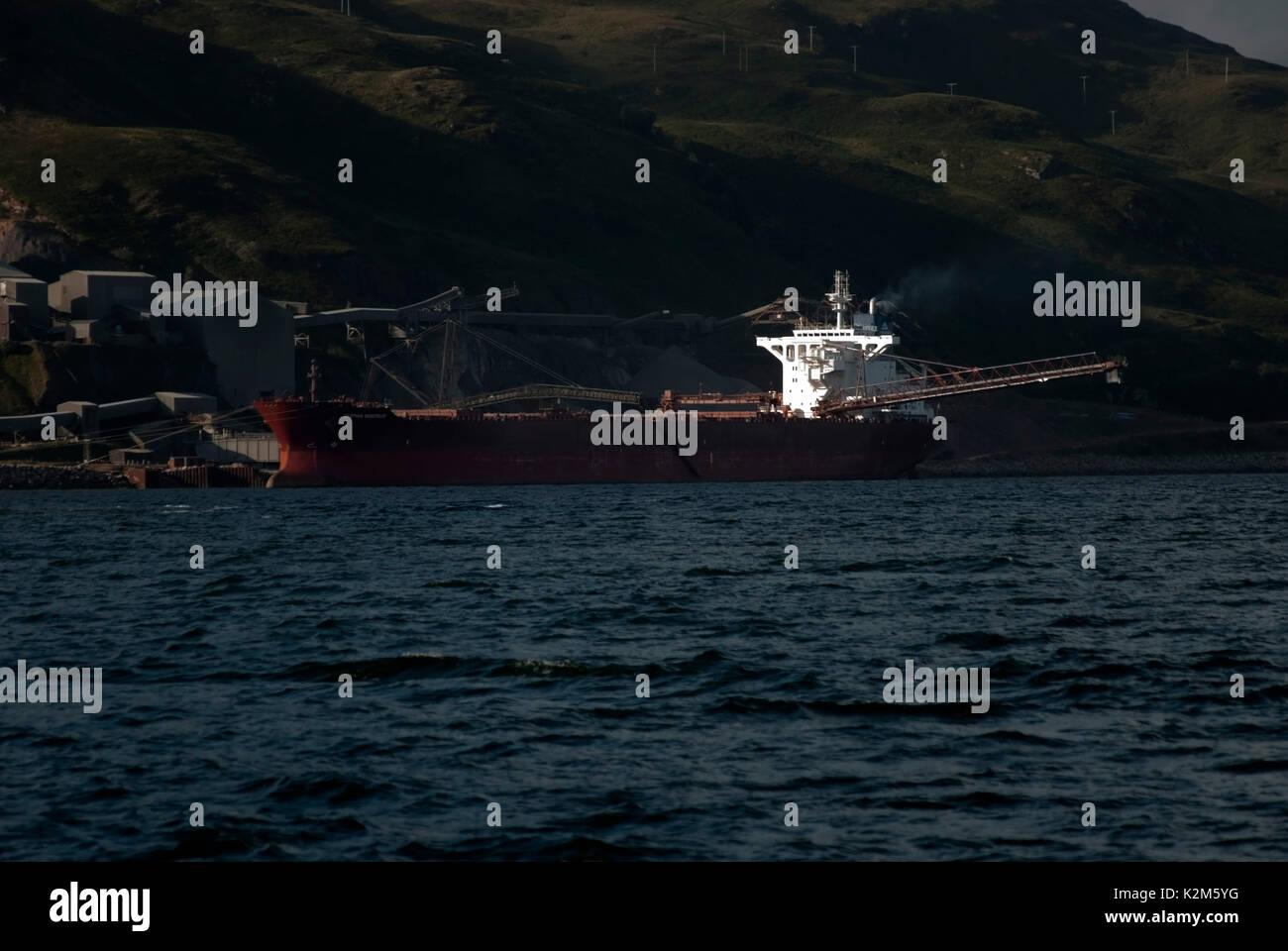 M.V. Yeoman Bontrup Moored at Glensanda Granite Quarry Morvern ...