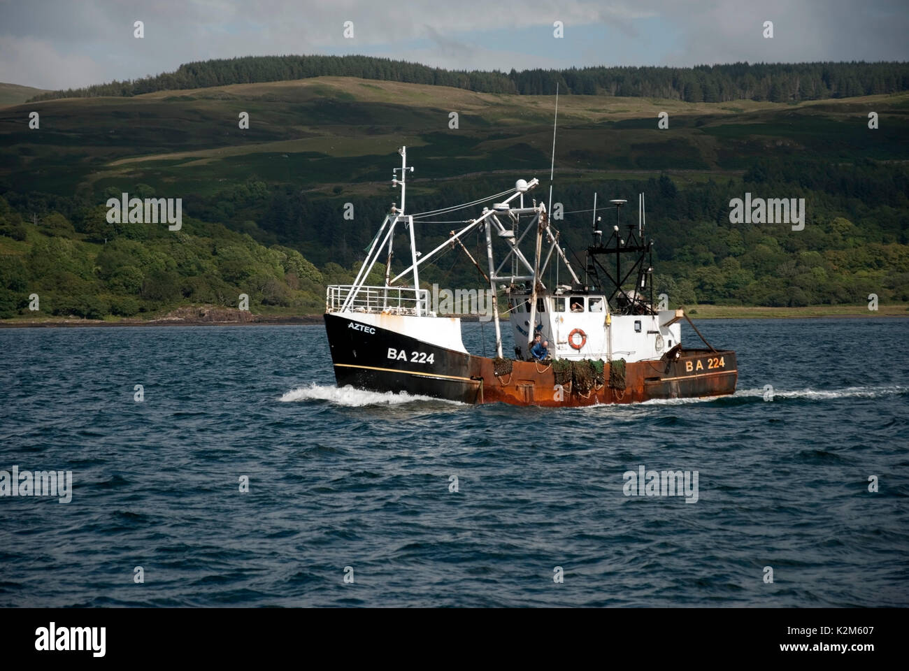 Fishing Vessel BA224 Aztec Sound of Mull Scotland United Kingdom port ...