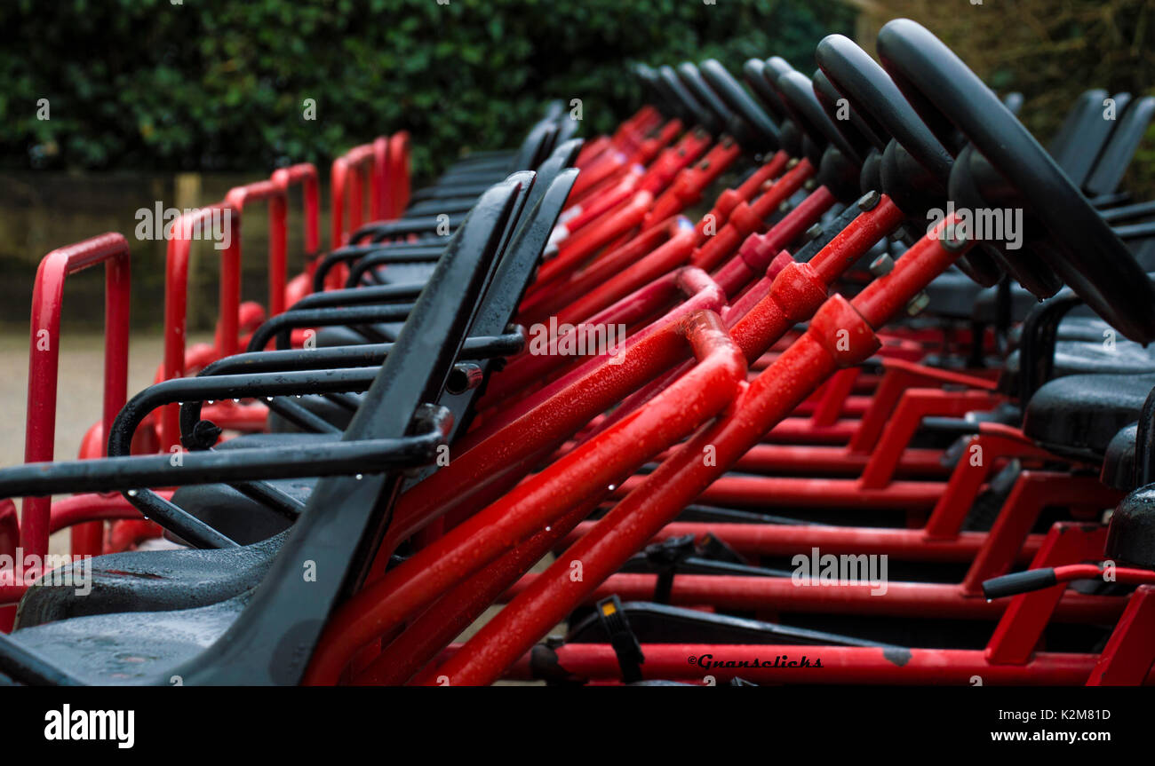 Fun pedal cycle in Butlins resort Stock Photo - Alamy
