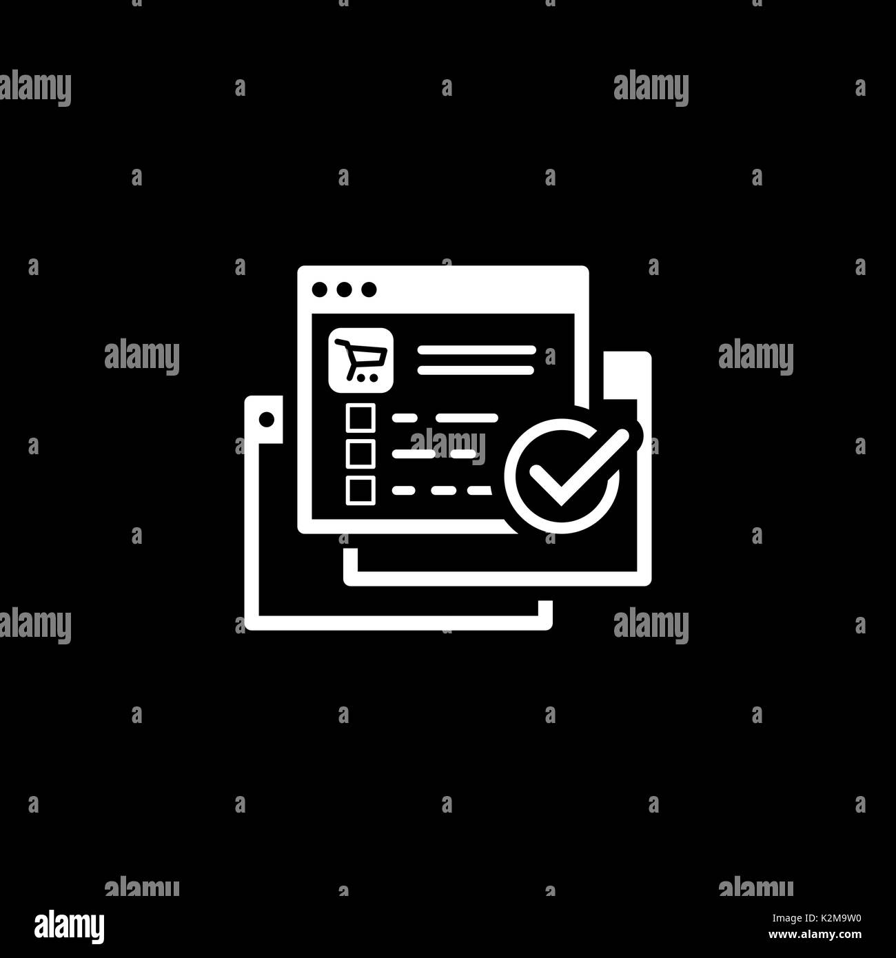 Order Processing Icon. Flat Design Stock Vector Image & Art - Alamy