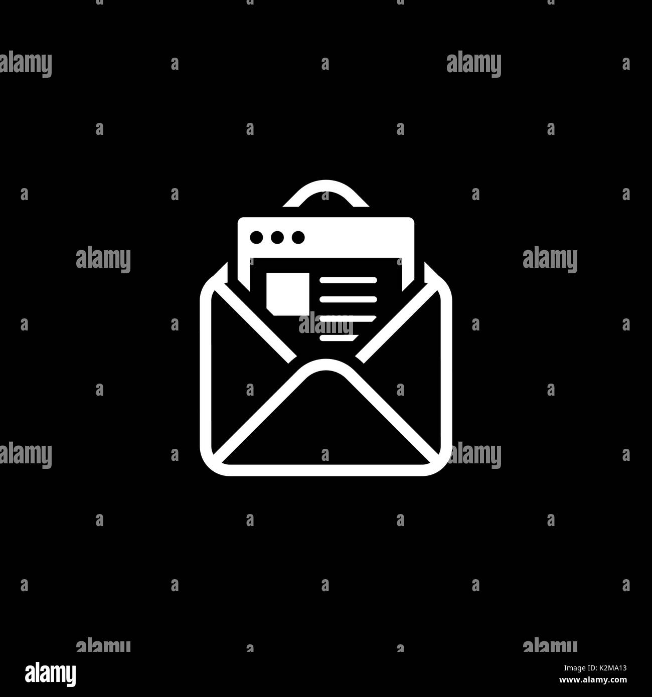 Email icon Black and White Stock Photos & Images - Alamy