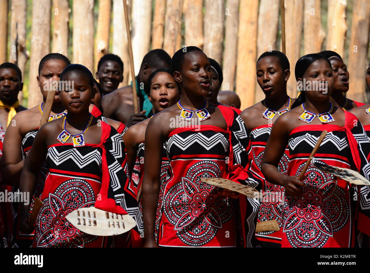 Swaziland Umhlanga Reed Dance Stock Photo - Alamy