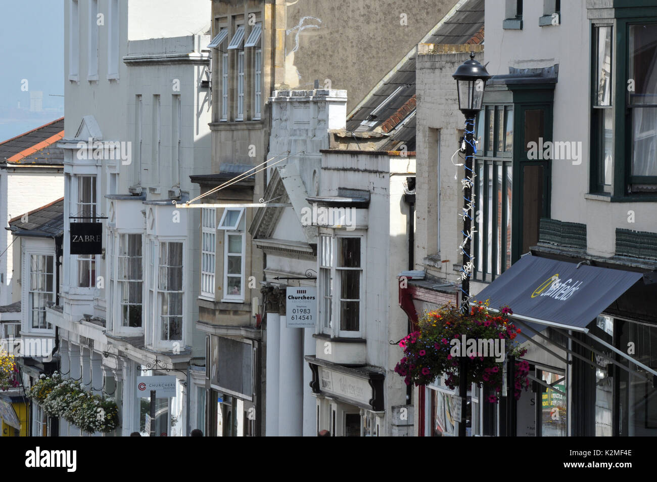 1st floor flats in a town centre terraced properties crammed one on top ...