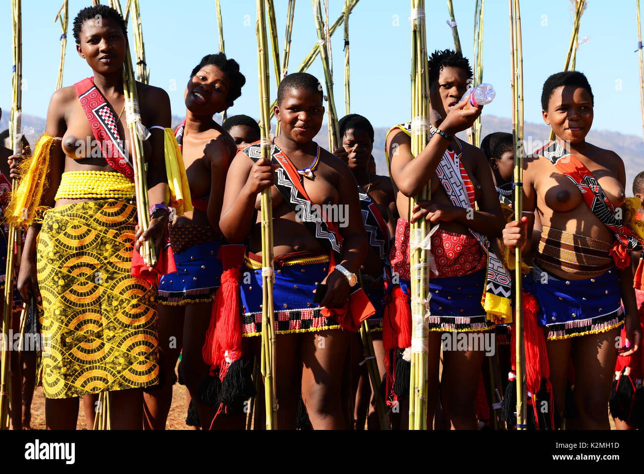 Swaziland Umhlanga Reed Dance Stock Photo - Alamy
