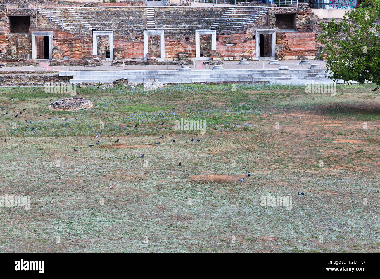 Relics of the Roman Empire in the greek town of Thessaloniki Stock ...