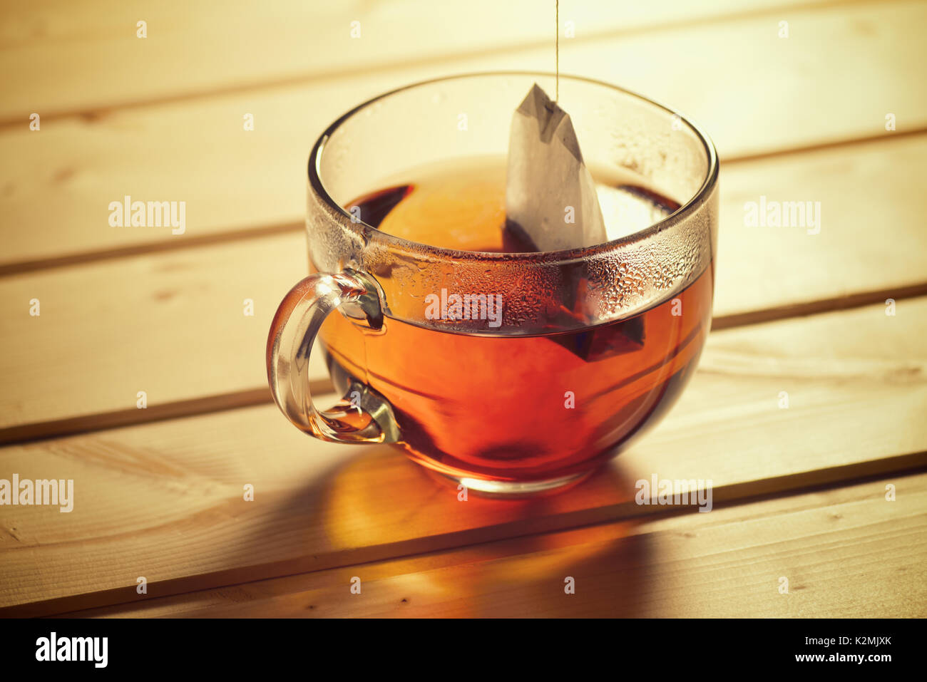 Cup of tea with diagonal lines on the background Stock Photo - Alamy