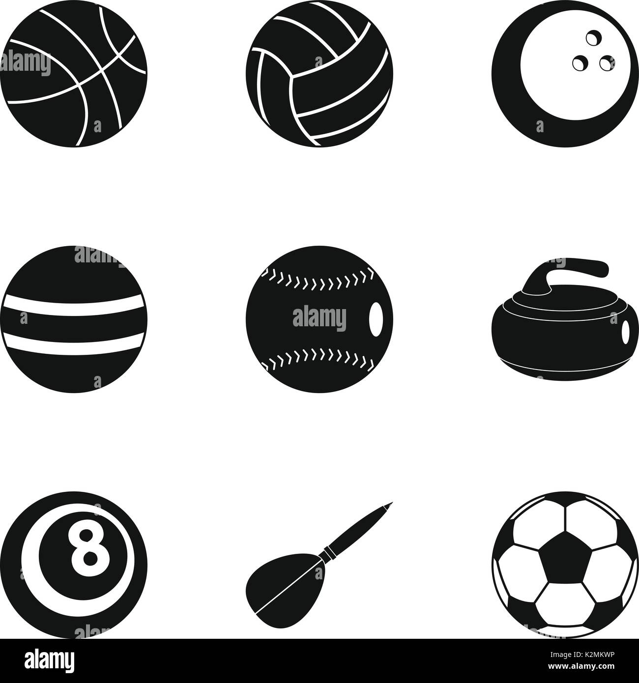 Game equipment icons set, simple style Stock Vector Image & Art - Alamy