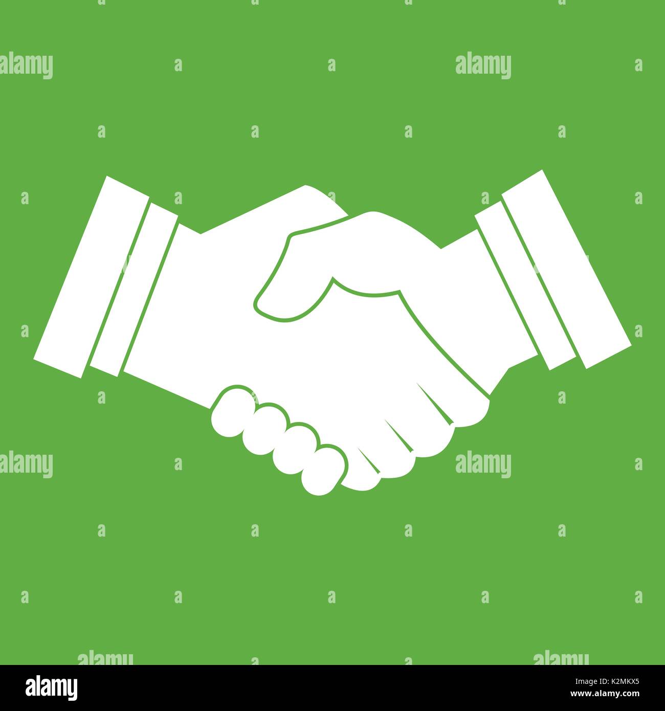 Business handshake icon green Stock Vector Image & Art - Alamy