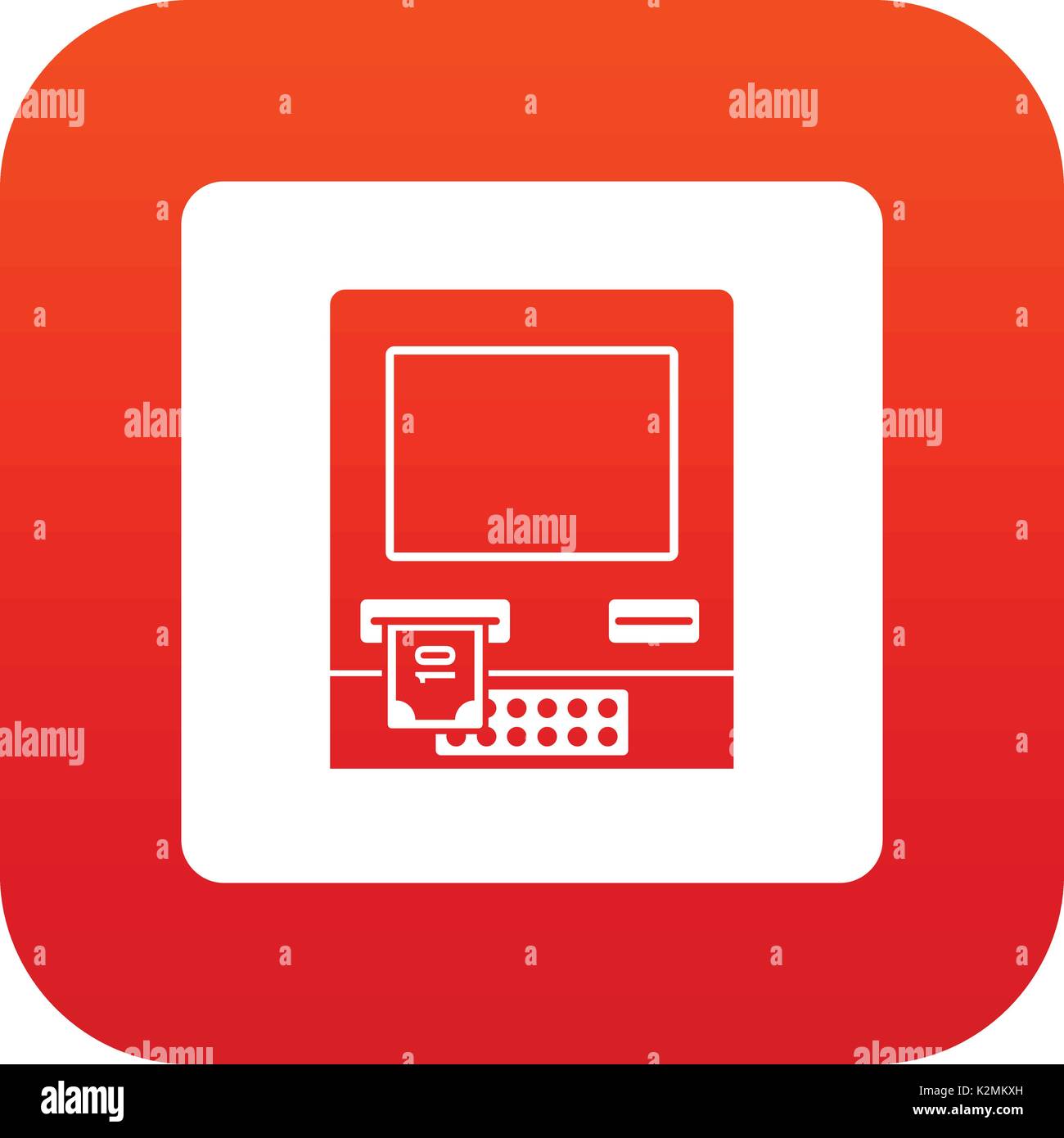 ATM bank cash machine icon digital red Stock Vector Image & Art - Alamy