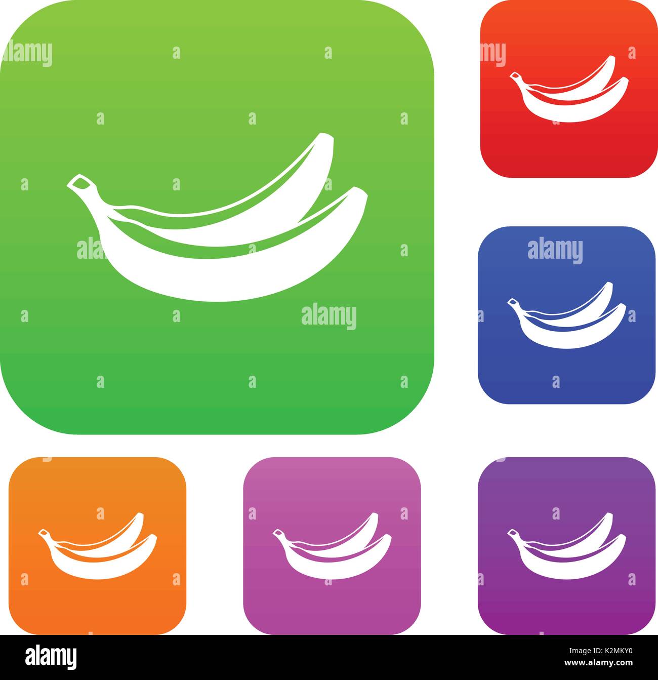 Banana set collection Stock Vector Image & Art - Alamy