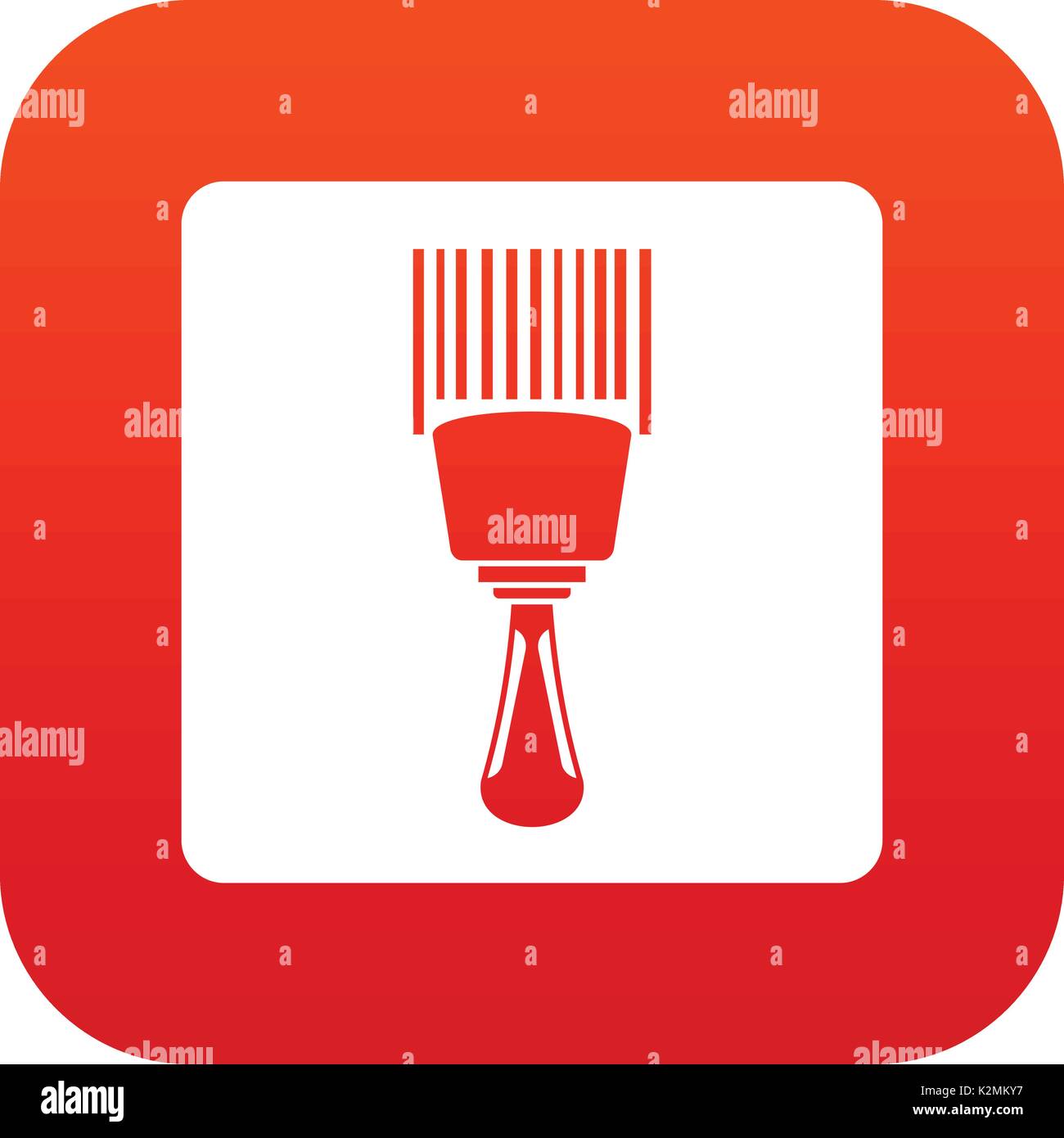 Bar code scanner icon digital red Stock Vector Image & Art - Alamy