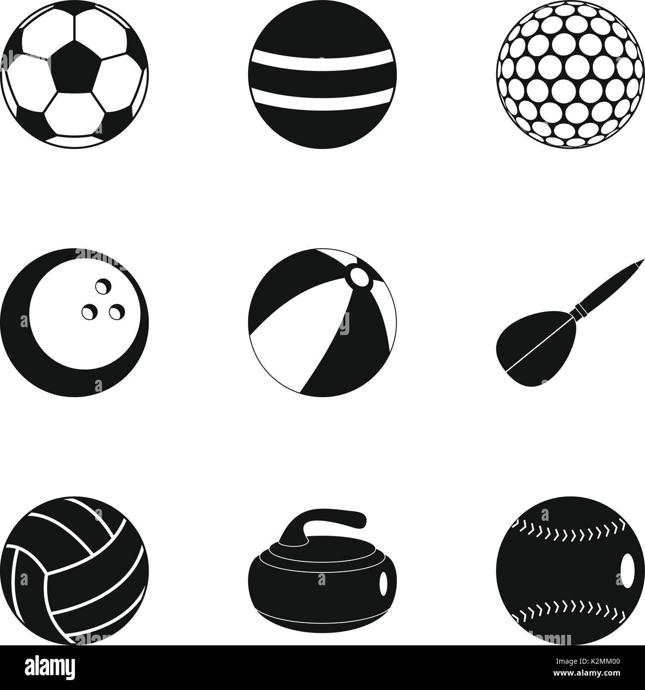 Ball icons set, simple style Stock Vector Image & Art - Alamy