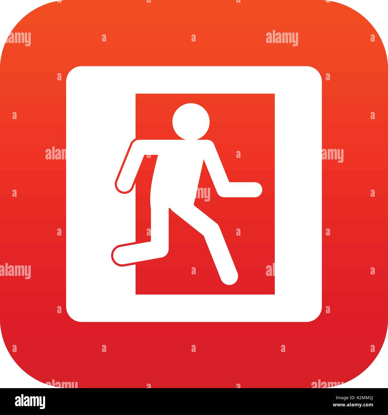 Fire exit sign icon digital red Stock Vector Image & Art - Alamy