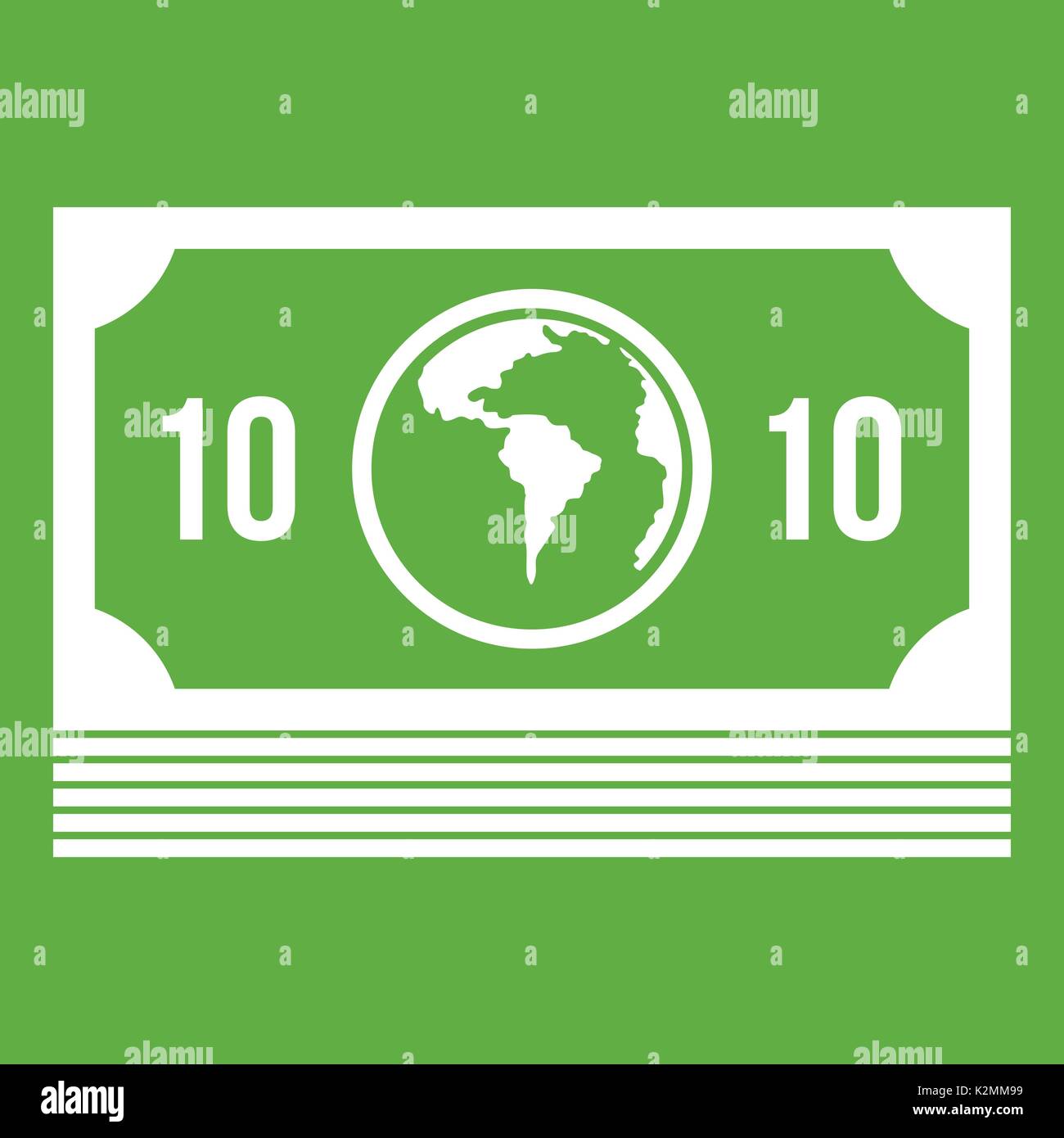 Money stack icon green Stock Vector Image & Art - Alamy