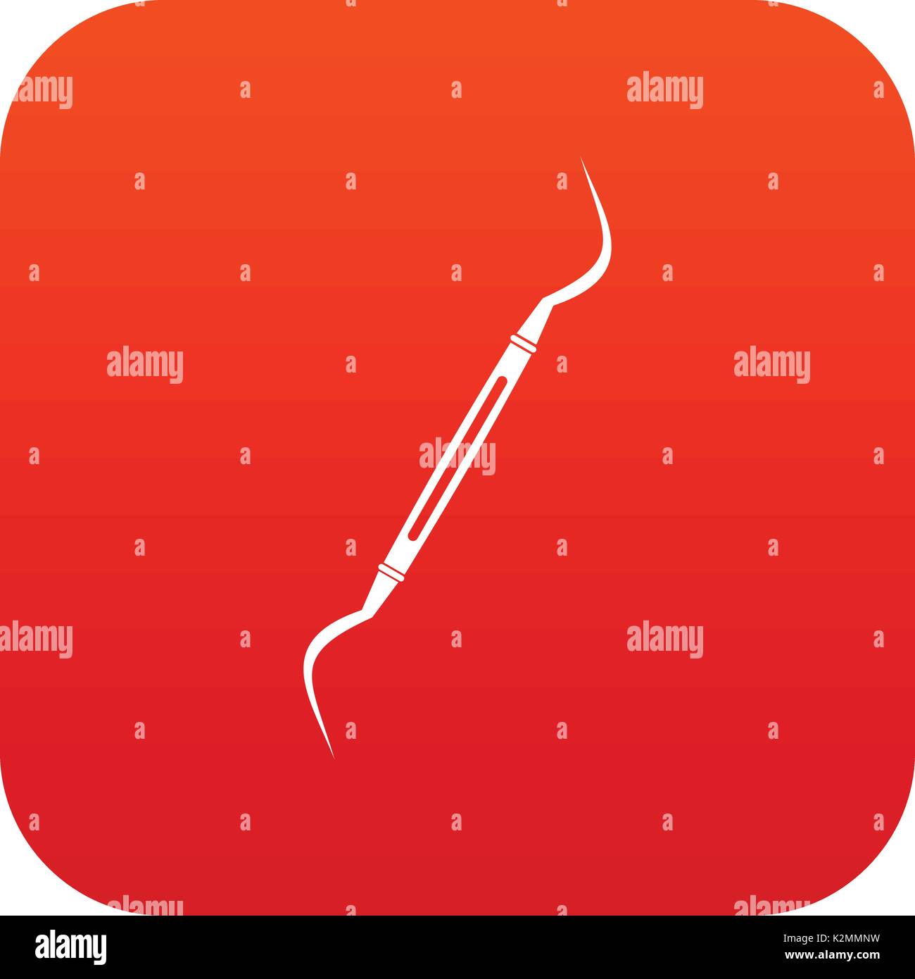 Dental instrument, probe icon digital red Stock Vector Image & Art - Alamy
