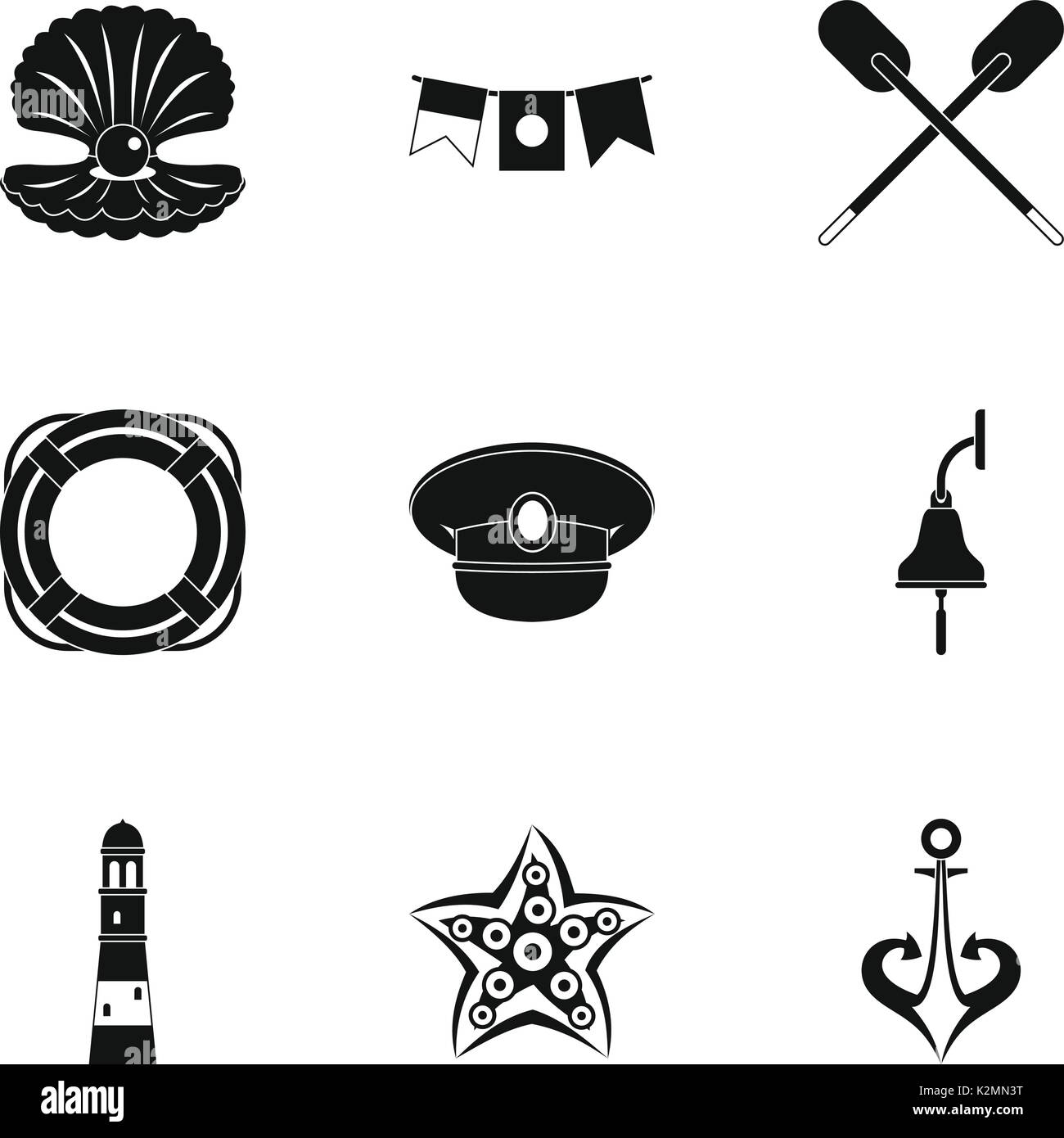 Sailor icons set, simple style Stock Vector Image & Art - Alamy