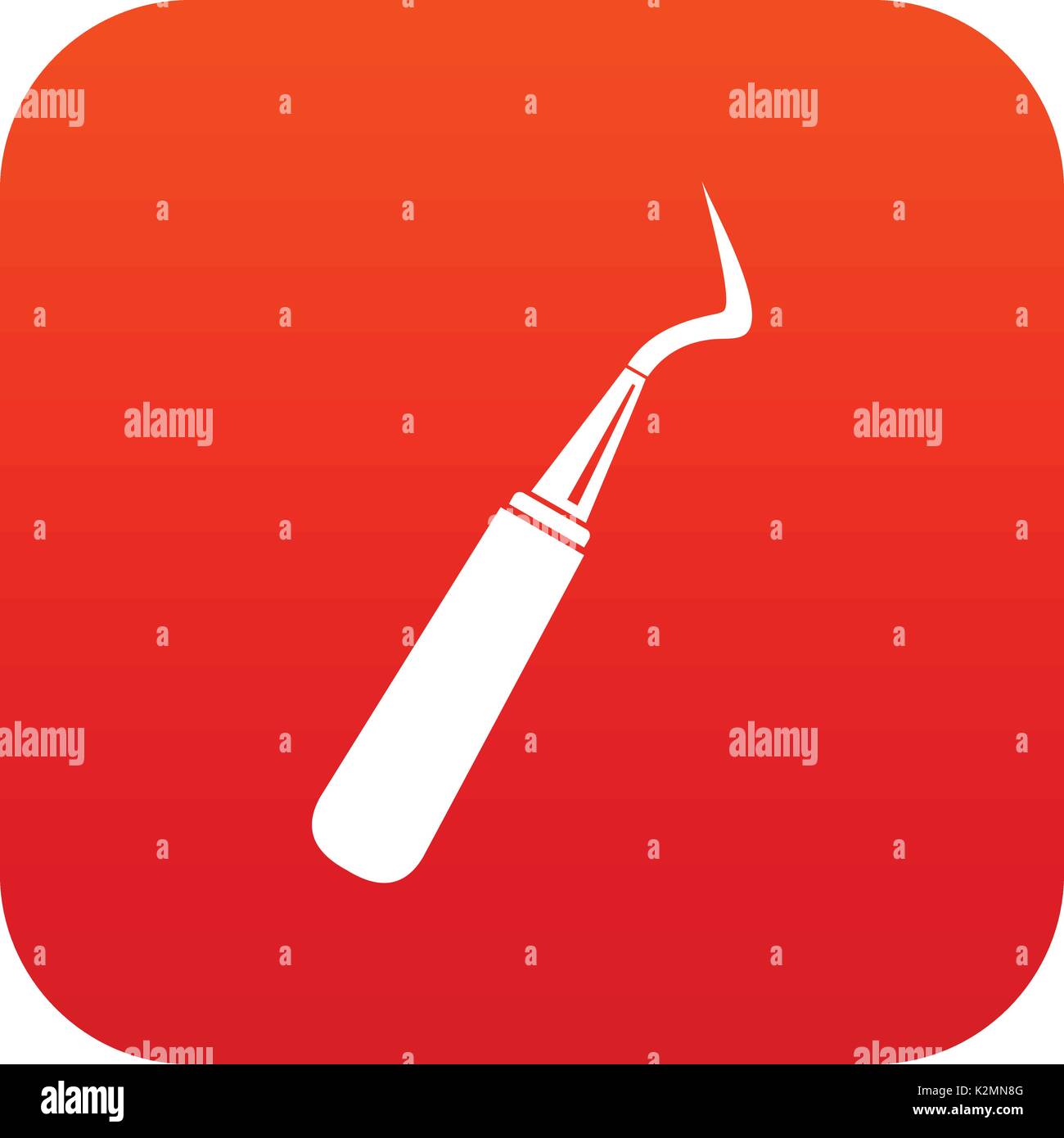 Dental probe icon digital red Stock Vector Image & Art - Alamy