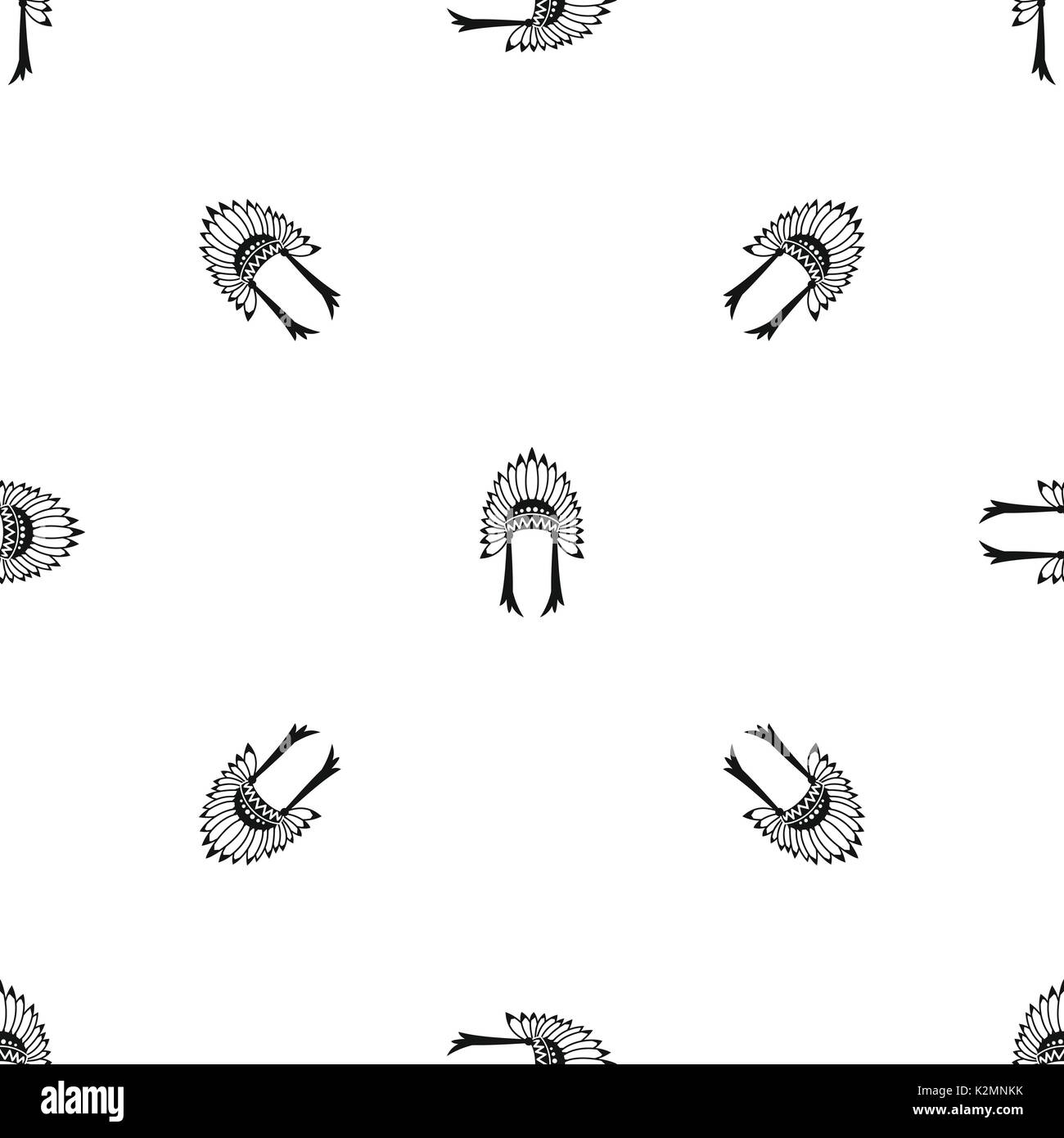 Indian headdress pattern seamless black Stock Vector Image & Art - Alamy