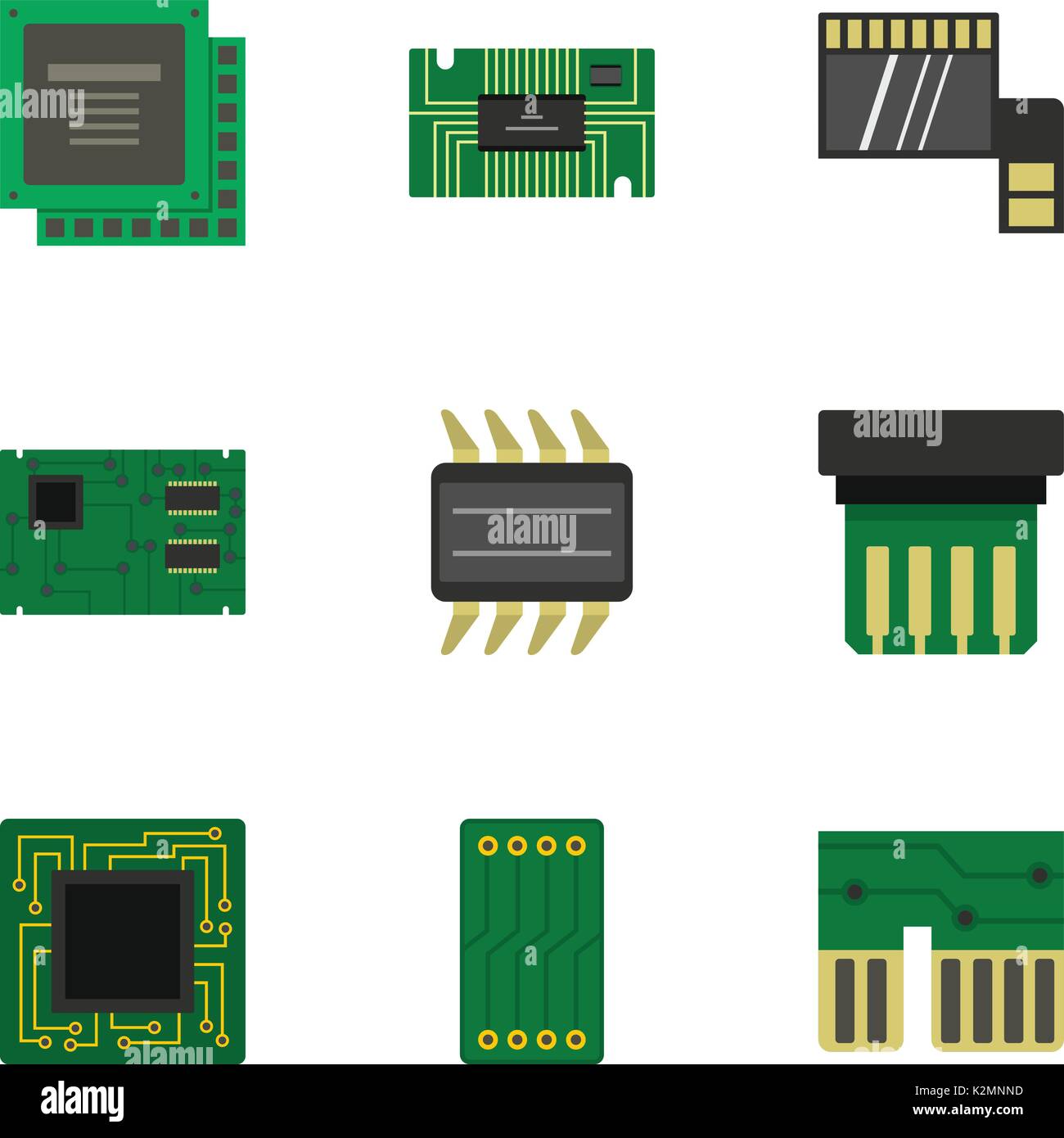 Transistor icons set, flat style Stock Vector Image & Art - Alamy