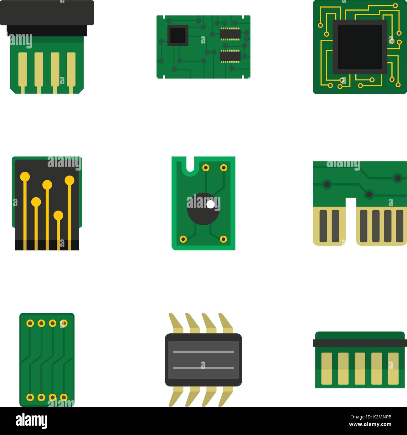 Hardware icons set, flat style Stock Vector Image & Art - Alamy